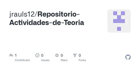 Github Jrauls Repositorio Actividades De Teoria