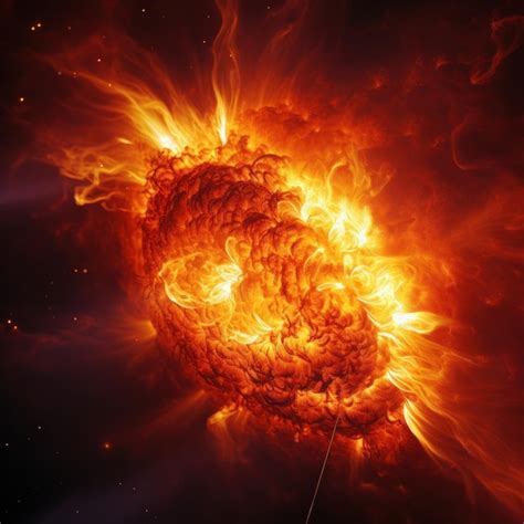 Premium Photo A Closeup View Of A Solar Flare During A Magnetic Storm