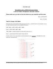 SimulationLab2 Stage B Template Ver1 Doc CSC EEE 120 Simulation Lab 2