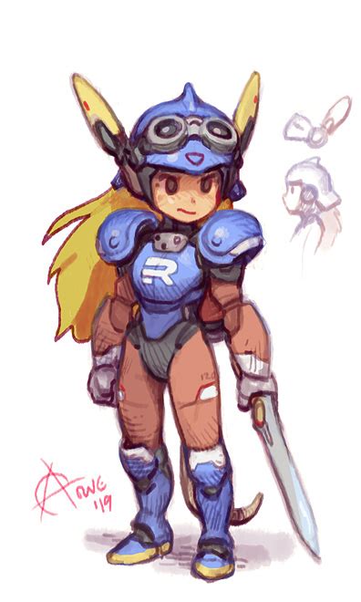 Sparkster Rocket Knight Adventures Drawn By Arne Android Arts