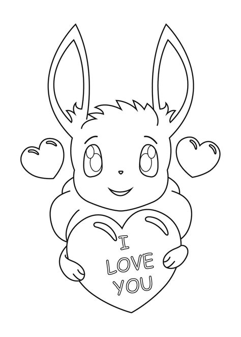 Eevee Coloring Pages