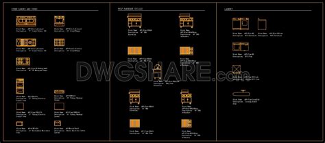 250 Cad Blocks For Refrigerator Freezer Oven And Various Types Of Doors