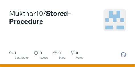 Github Mukthar10stored Procedure