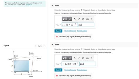 Solved The Piece Of Plastic Is Originally Rectangular Chegg Com