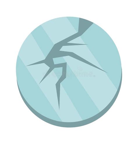 Broken Glass Ball Flat Icon Trash Sorting And Utilization Stock Vector