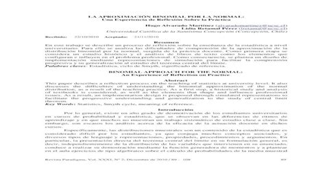 La AproximaciÓn Binomial Por La Normal Una
