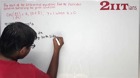 Differential Equations Exercise Q NCERT Class XII IIT JEE YouTube