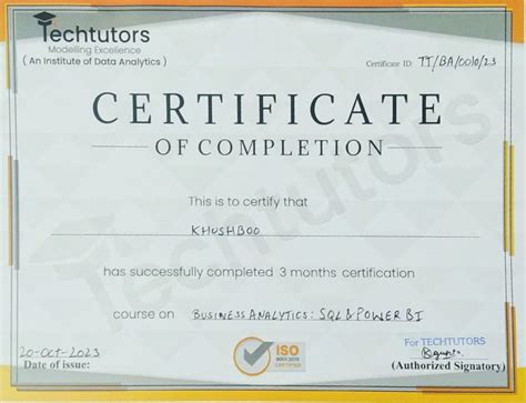 completed business analytics course with the skills to transform data