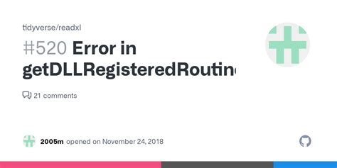 Error In GetDLLRegisteredRoutines DLLInfo Issue 520 Tidyverse