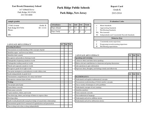 40 Editable Homeschool Report Card Templates