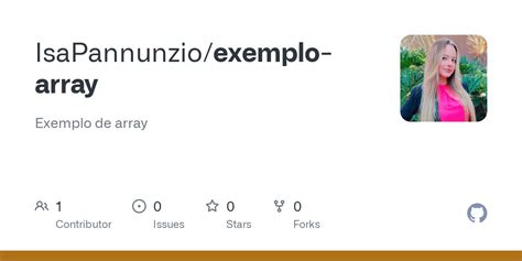 Github Isapannunzioexemplo Array Exemplo De Array