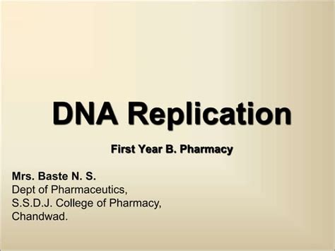 Dna Replication 1 Ppt