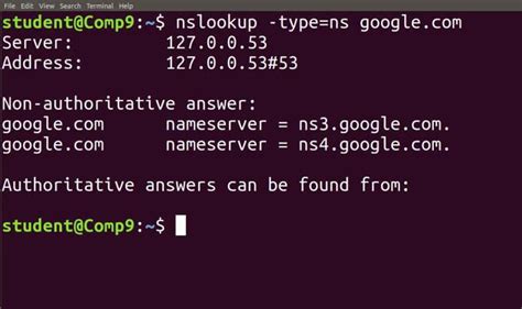 Nslookup Command In Linux With Examples Geeksforgeeks