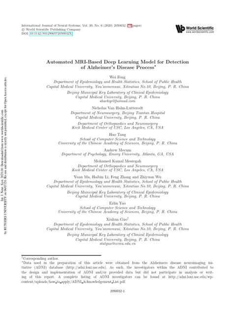 automated mri based deep learning model for detection of alzheimer s