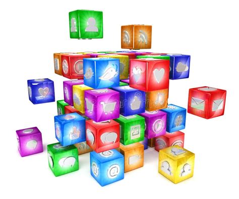 Colorful Social Media Icons Stock Illustration Illustration Of