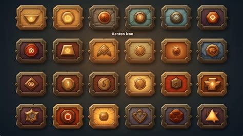 Premium Vector RPG Ui Button Menu Button