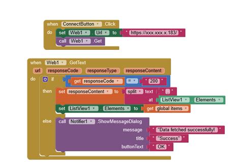 How Do I Setting Up Mit App Inventor Blocks To Fetch A Comma Separated List Of Item Names From
