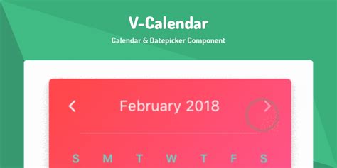 v calendar calendar and datepicker component made with vue js