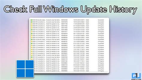 Ways To See Full Windows Update History On Windows Gadgets To Use