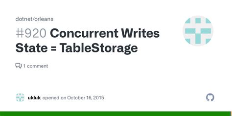 Concurrent Writes State Tablestorage · Issue 920 · Dotnetorleans