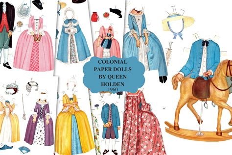 Colonial Paper Dolls From 1960 By Queen Holden Digital Download 8