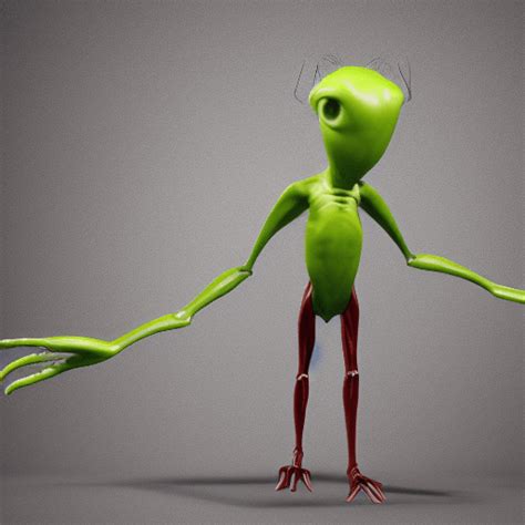 Gross Alien With Long Arms Graphic · Creative Fabrica
