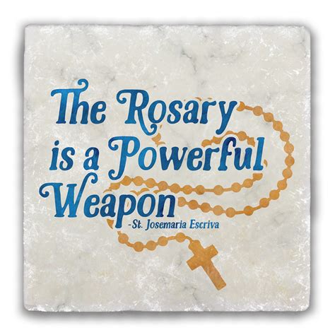 The Rosary Tumbled Stone Coaster Catholic To The Max Online