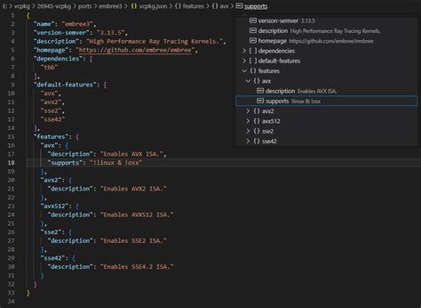 Json Schema Missing Supports For A Feature Issue Microsoft Vcpkg GitHub