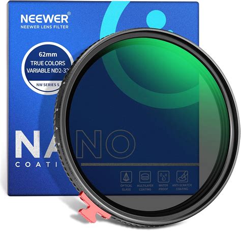 Amazon NEEWER 62mm True Colors Variable ND Filter ND2 32 1 5 Stops Limited Neutral