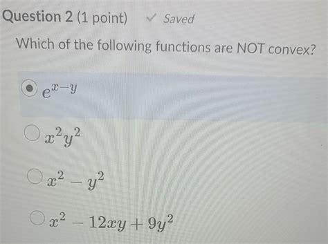 solved question 2 1 point saved which of the following