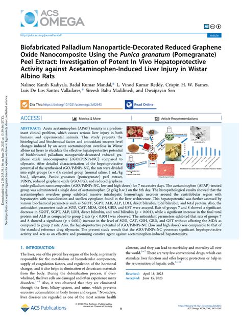 Pdf Biofabricated Palladium Nanoparticle Decorated Reduced Graphene Oxide Nanocomposite Using