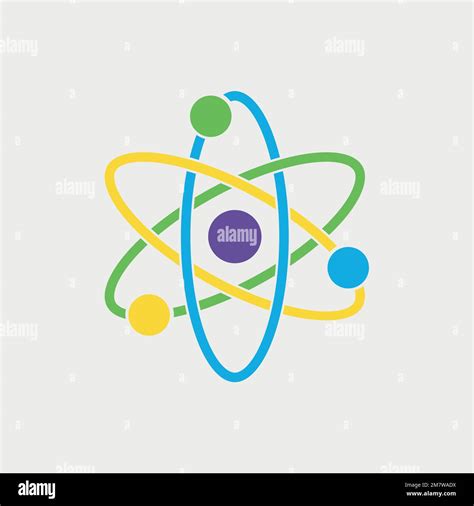 Atom Icon Nuclear Icon Electrons And Protons Science Sign Molecule