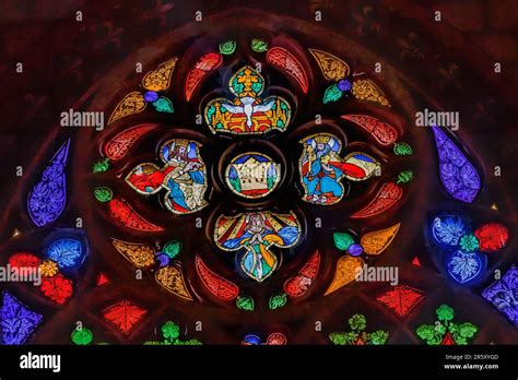 Colorful Holy Spirit Mary Stained Glass St Marys Basilica Church
