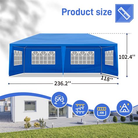 Ubesgoo 10x20 Waterproof Canopy Tent For Backyard Large Events With