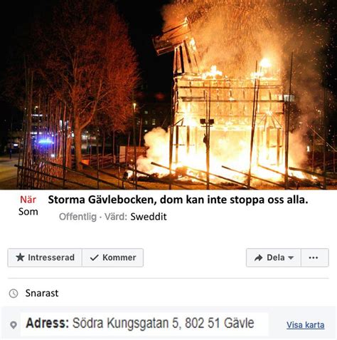 Storma Gävlebocken Dom Kan Inte Stoppa Oss Alla Rsweden