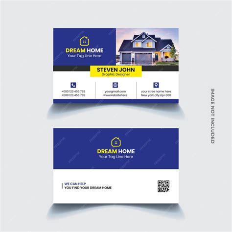 Diseño De Tarjetas De Visita De Bienes Raíces Vector Premium