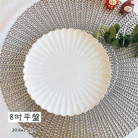 【僑俐餐瓷ciao Li】日式花邊平盤餐瓷系列深盤菜盤早午餐入厝送禮餐瓷 蝦皮購物