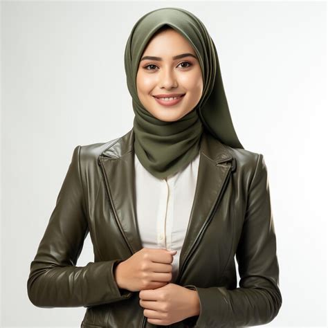 Premium Photo Portrait Of Smiling Young Asian Woman Pointing Fingers