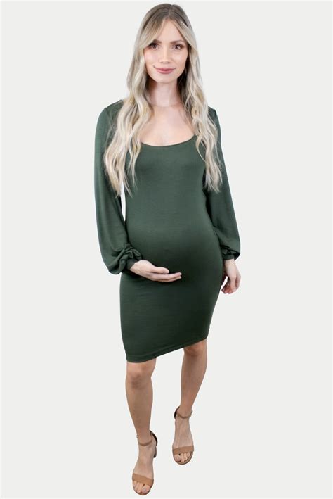Flattering Maternity Bodycon Dress Sexy Mama Maternity