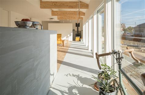 一宮市｜ペレットストーブと蓄熱土間のある平屋の家 一宮市｜ペレットストーブと蓄熱土間のある平屋の家｜重量木骨の家