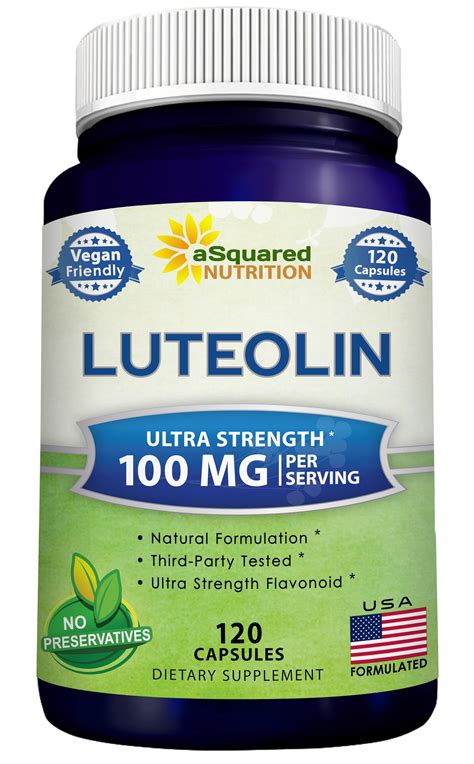 Buy Luteolin 100mg 120 S Luteolin Supplement Powder Complex Pills