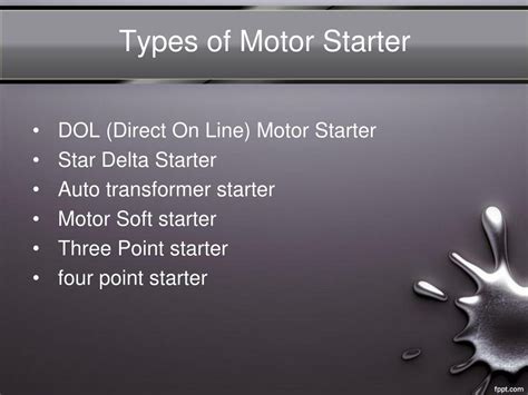PPT DOL Motor Starter PowerPoint Presentation Free Download ID 7859642