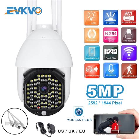 Wifi / IP Смарт камера PTZ, за външна употреба 68LED, 320°, 2MP - Full ...