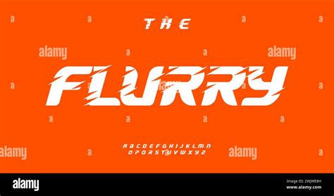 Dynamic Font Style On Vibrant Orange Energizing Feel Alphabet Letters