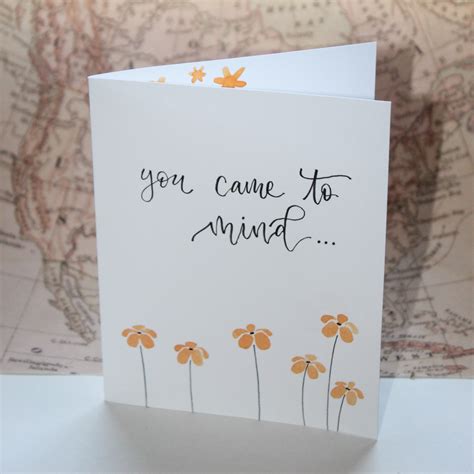 Thinking Of You Card Etsy