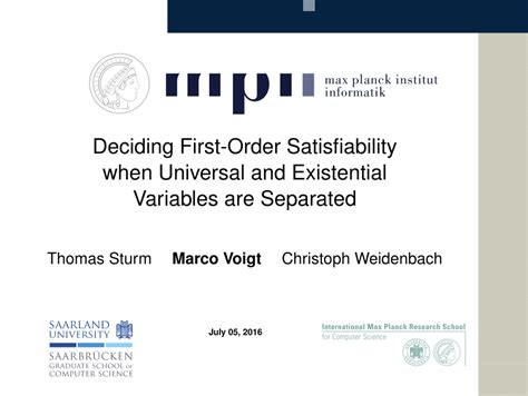 Pdf Deciding First Order Satisfiability When Universal And Existential Variables Are Separated