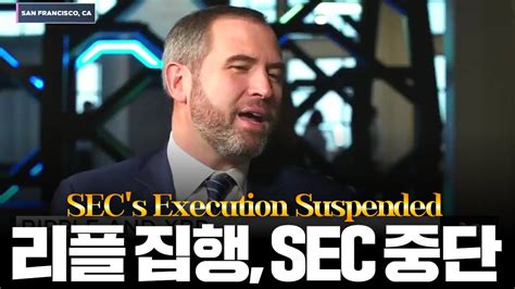 리플 집행 Sec 중단 선언 Youtube