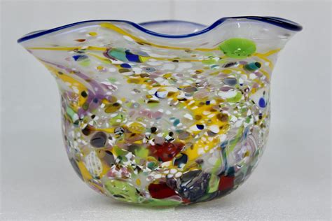 Hand Blown Art Glass Bowl Etsy