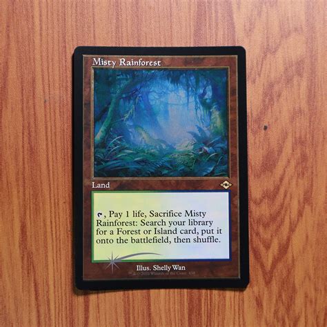 Misty Rainforest Mh2 Old Style Etched Foil Magic The Gathering Proxy