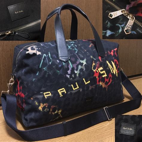 【目立った傷や汚れなし】稀少 Paul Smith ポールスミス クラシカルスティルライフ レオパード マルチ 花柄 牛革 レザー キャンバス